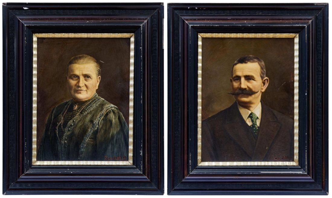 Hans Hofer | Hofer, Hans: Portraitpendants eines Ehepaars | MutualArt