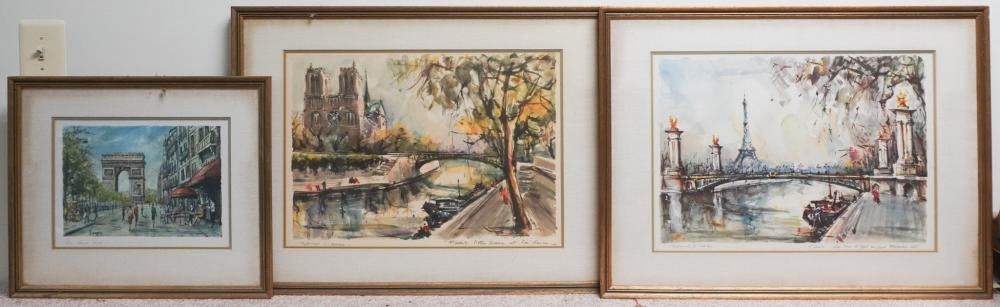 Marius Girard | Three Color Print Views of Paris | MutualArt
