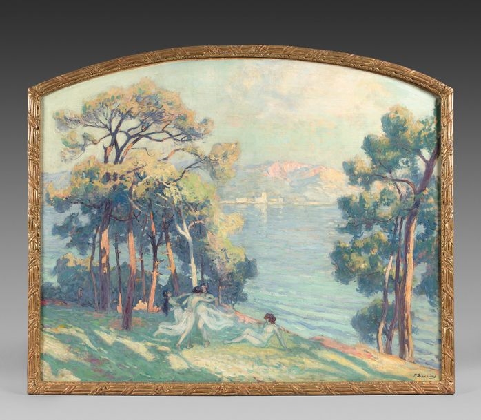 Paul Madeline | Dancing by the Sea (1913) | MutualArt