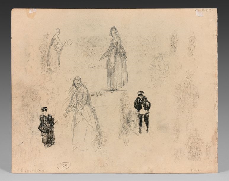 James Ensor | Studio study with three horses and figures, circa 1885 ...