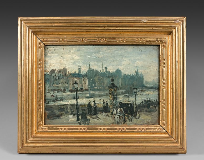 Felix-Hilaire Buhot | Parisian Street Scene | MutualArt