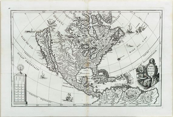 Scherer, Heinrich | Scherer Jesuit Map of America showing California as ...