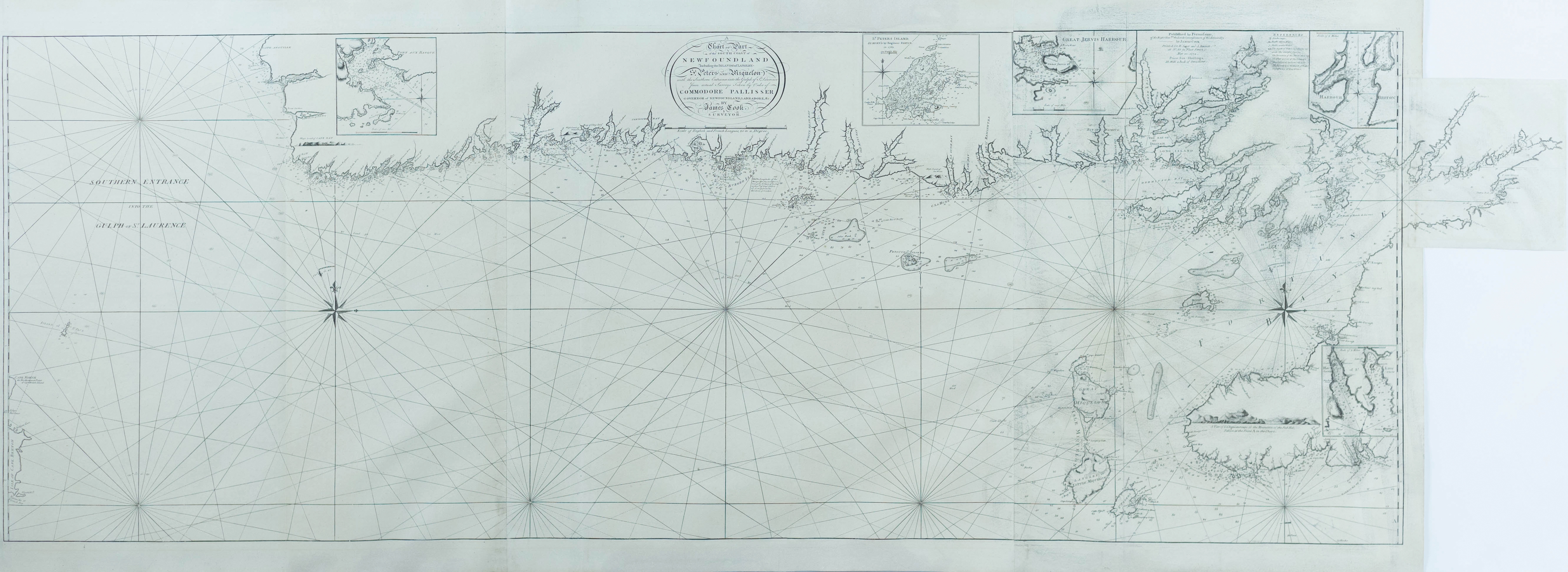 James Cook | A Chart of Part of the South Coast of Newfoundland ...