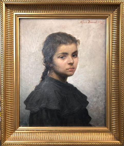 Félix Alfred Bonnet | Portrait de jeune fille (1897) | MutualArt