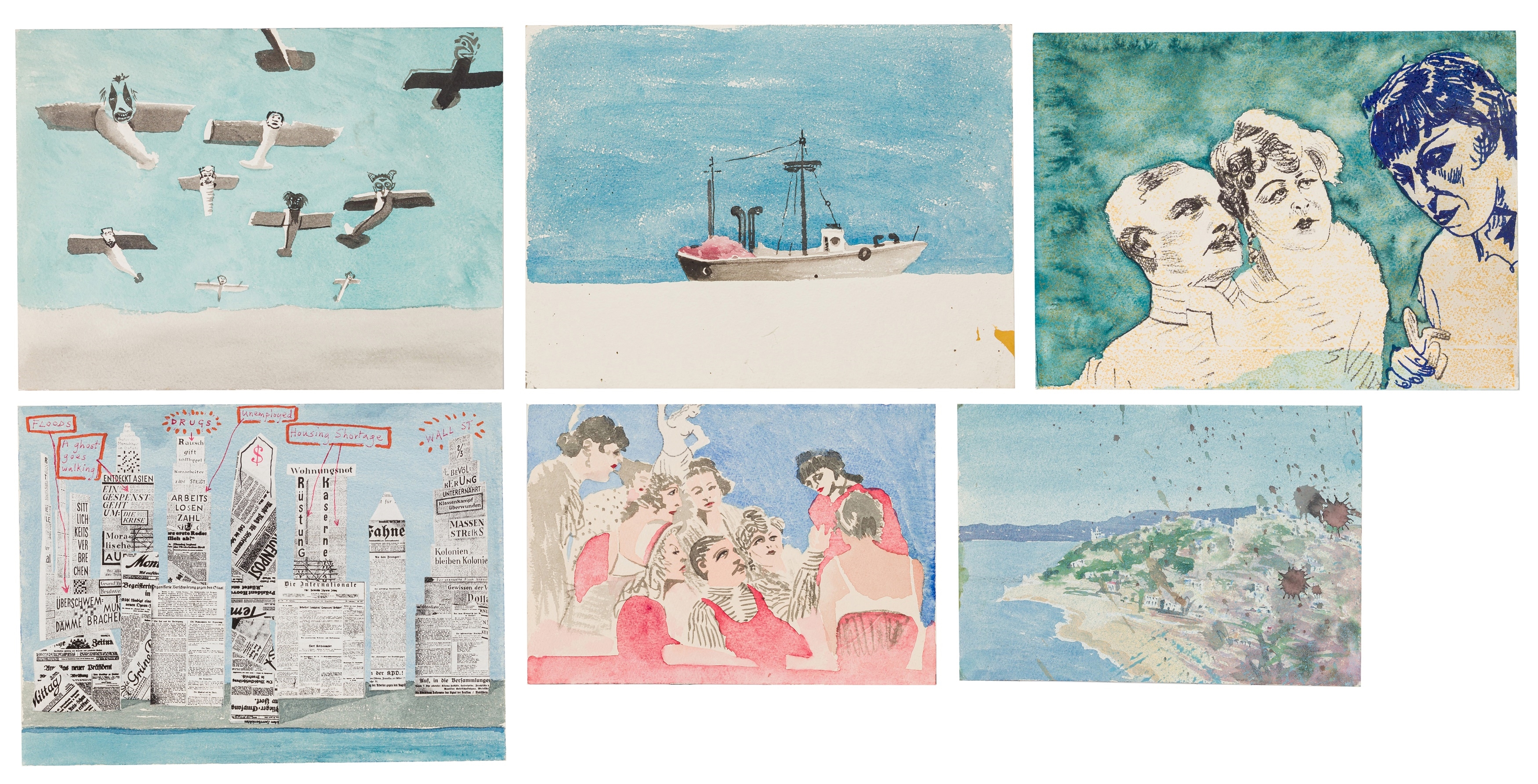 Patrick Procktor | 2 works: Study of a man seated half-length; And The ...