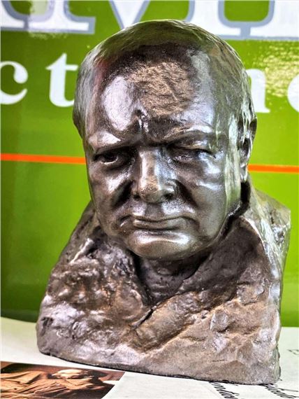 Oscar Nemon | Sir Winston Churchill Resin Bust | MutualArt