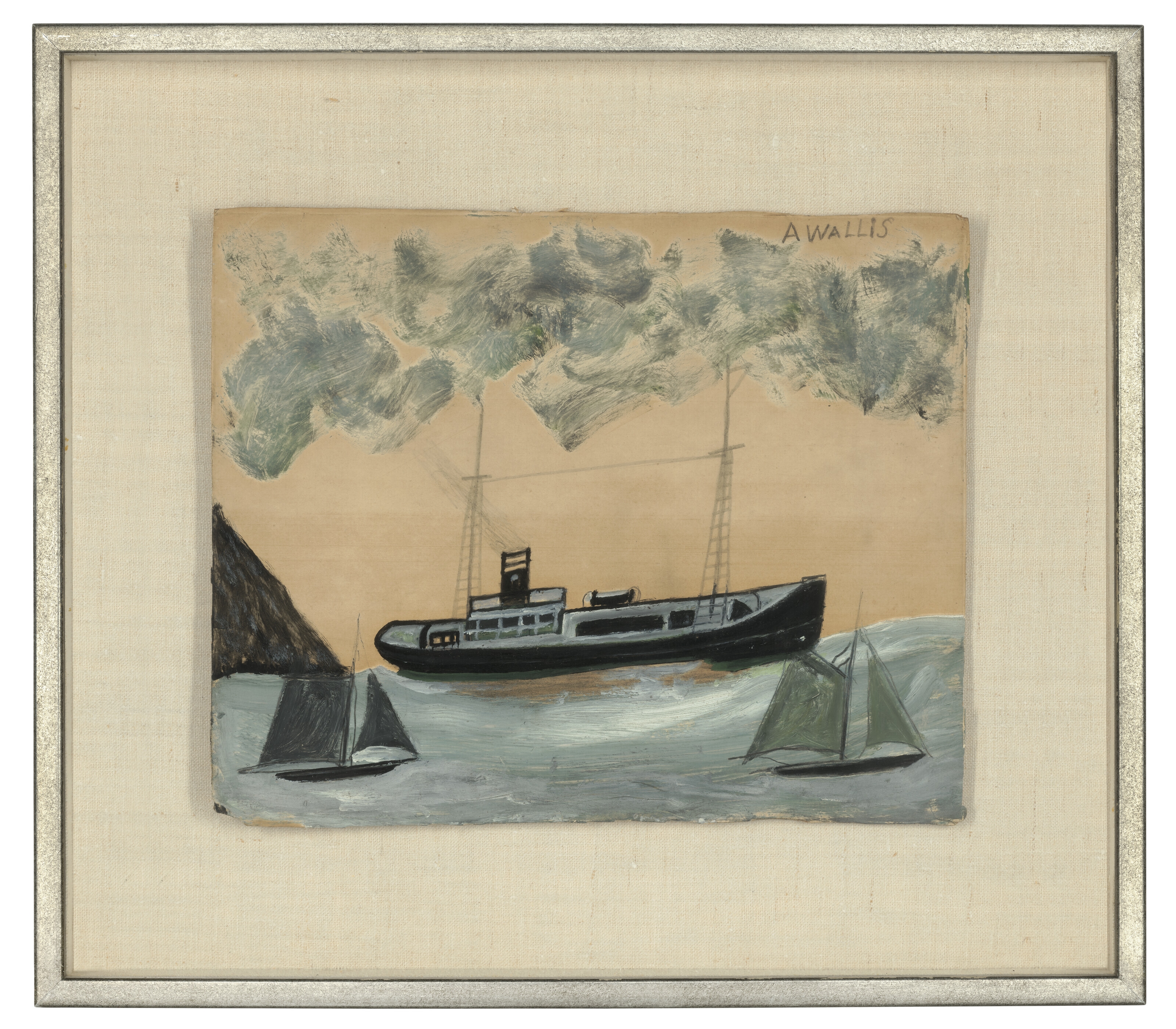 Alfred Wallis | Trawler and Two Sailing Boats | MutualArt