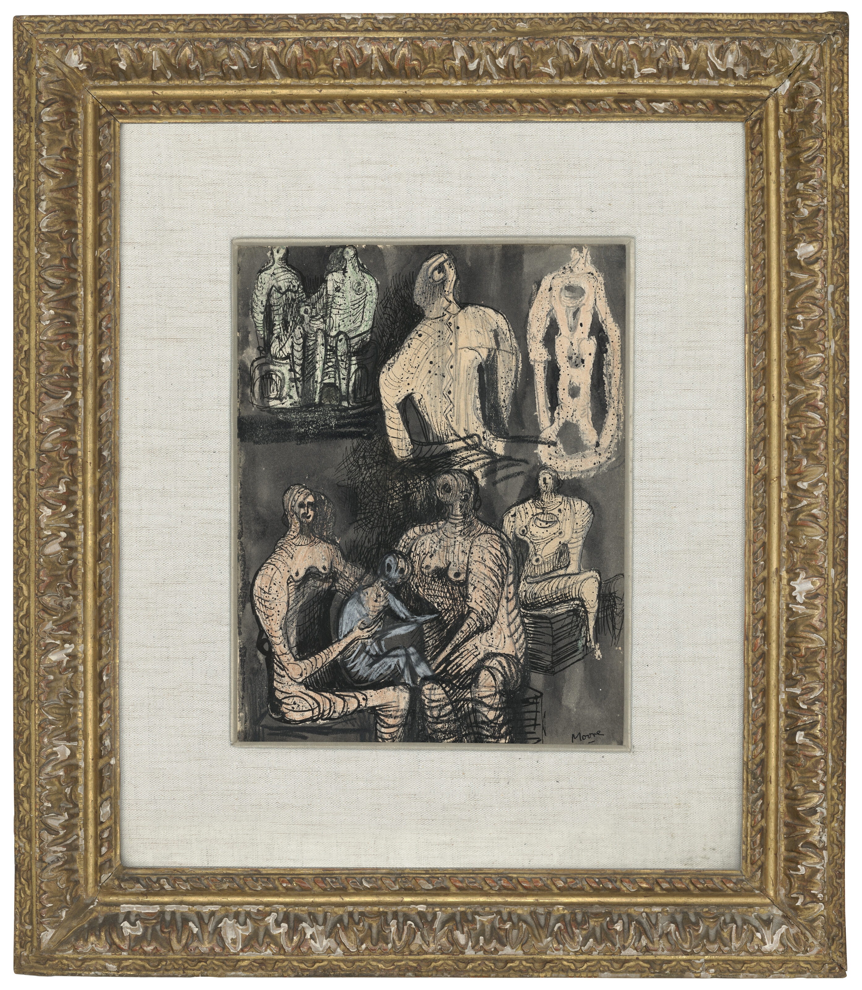 Henry Moore | Studies for Family Groups (Circa 1944) | MutualArt