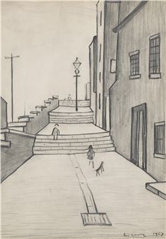 Laurence Stephen Lowry | THE STEPS (1957) | MutualArt