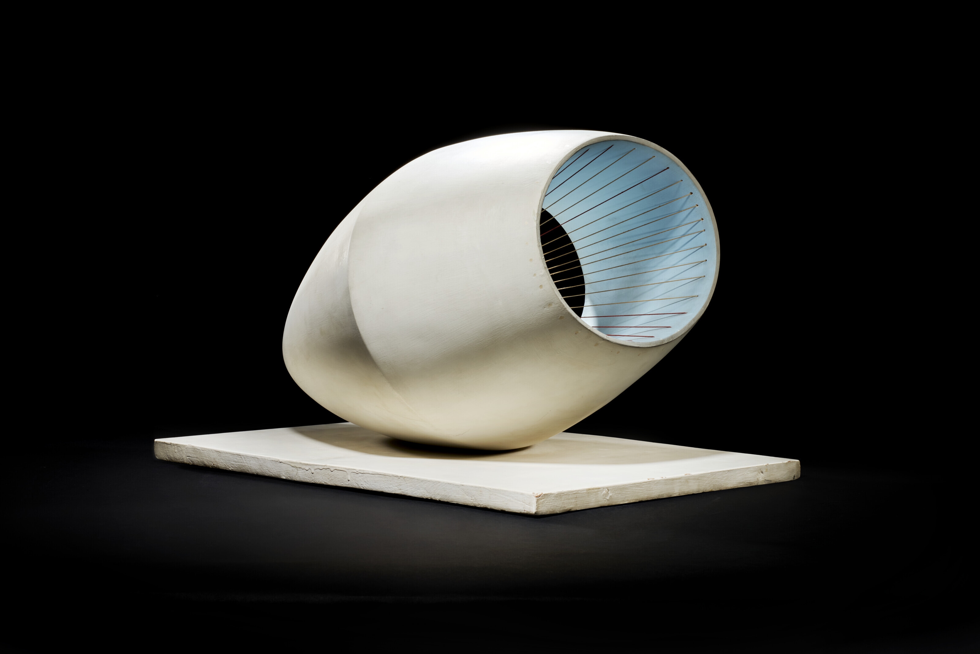 Barbara Hepworth | Sculpture with Colour (Oval Form) Pale Blue and Red ...