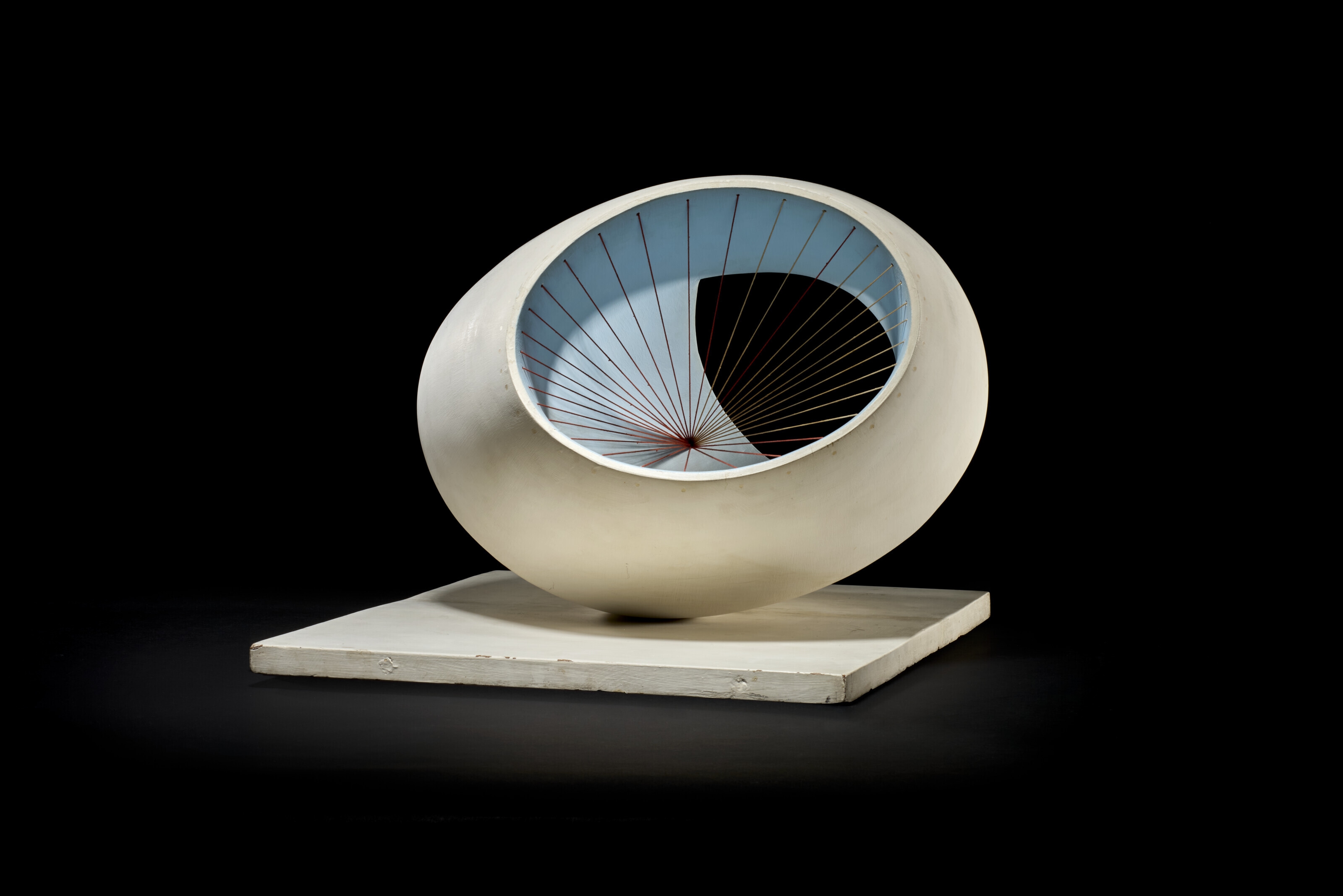 Barbara Hepworth | Sculpture with Colour (Oval Form) Pale Blue and Red ...