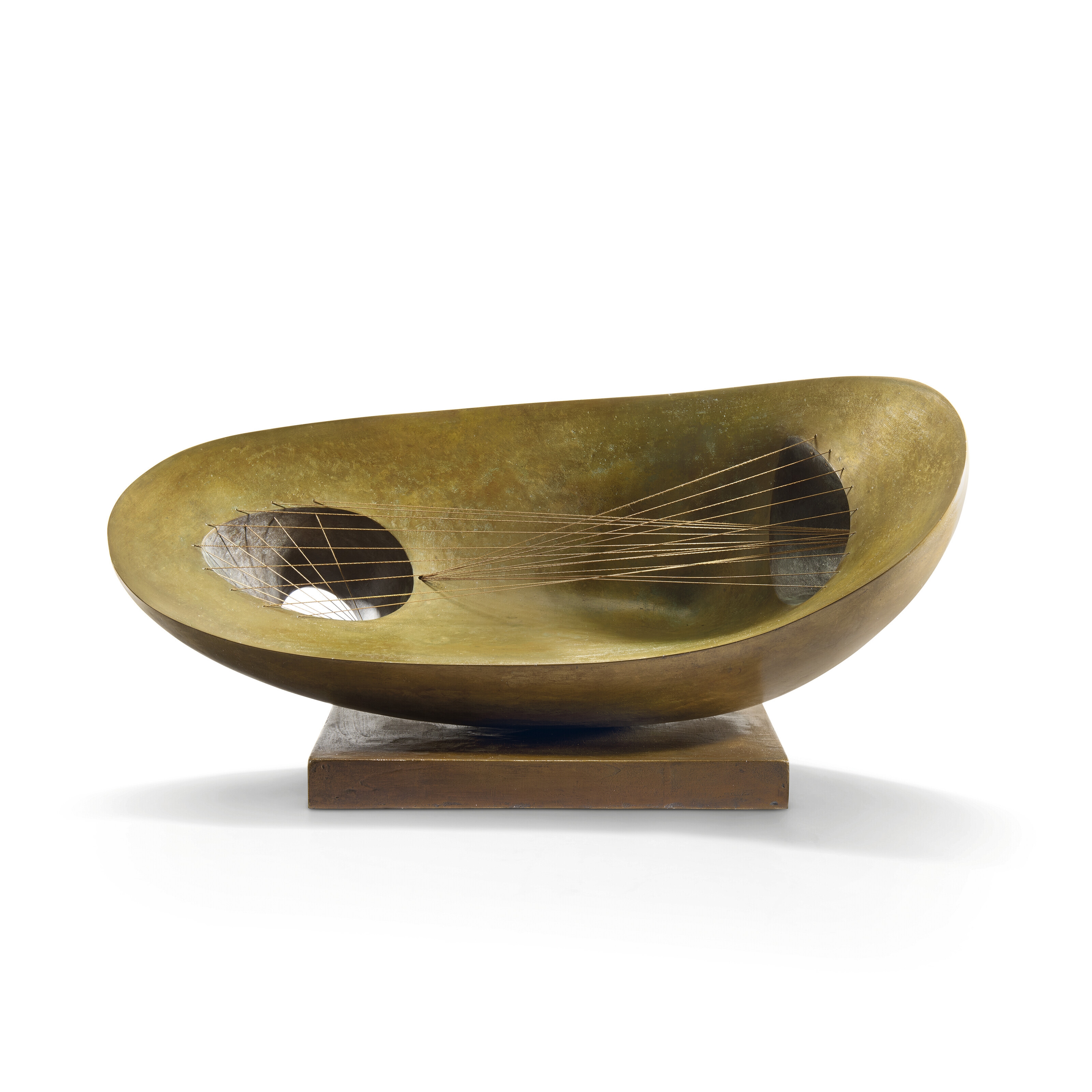 Barbara Hepworth | Sculpture with Colour (Oval Form) Pale Blue and Red ...