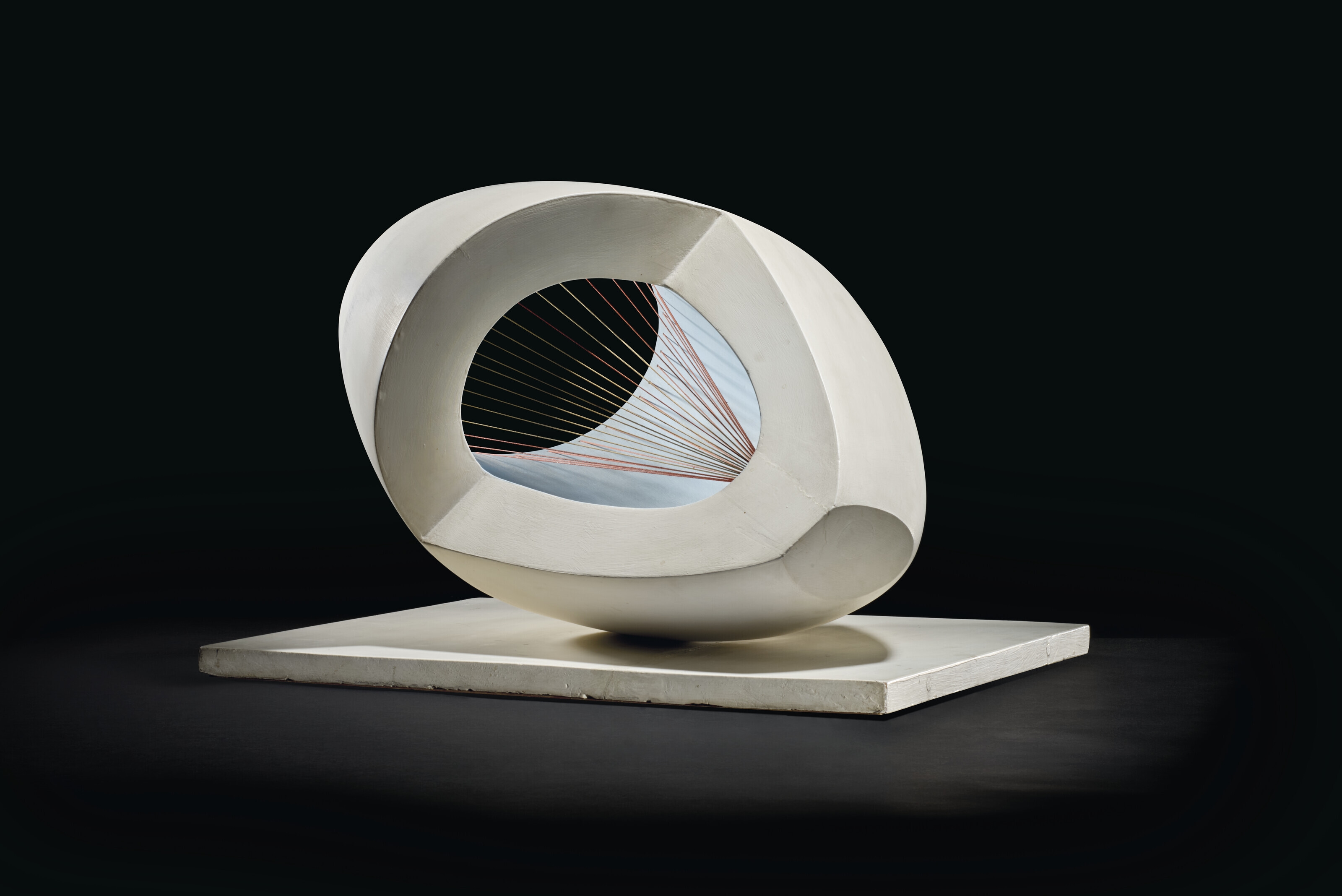 Barbara Hepworth | Sculpture with Colour (Oval Form) Pale Blue and Red ...
