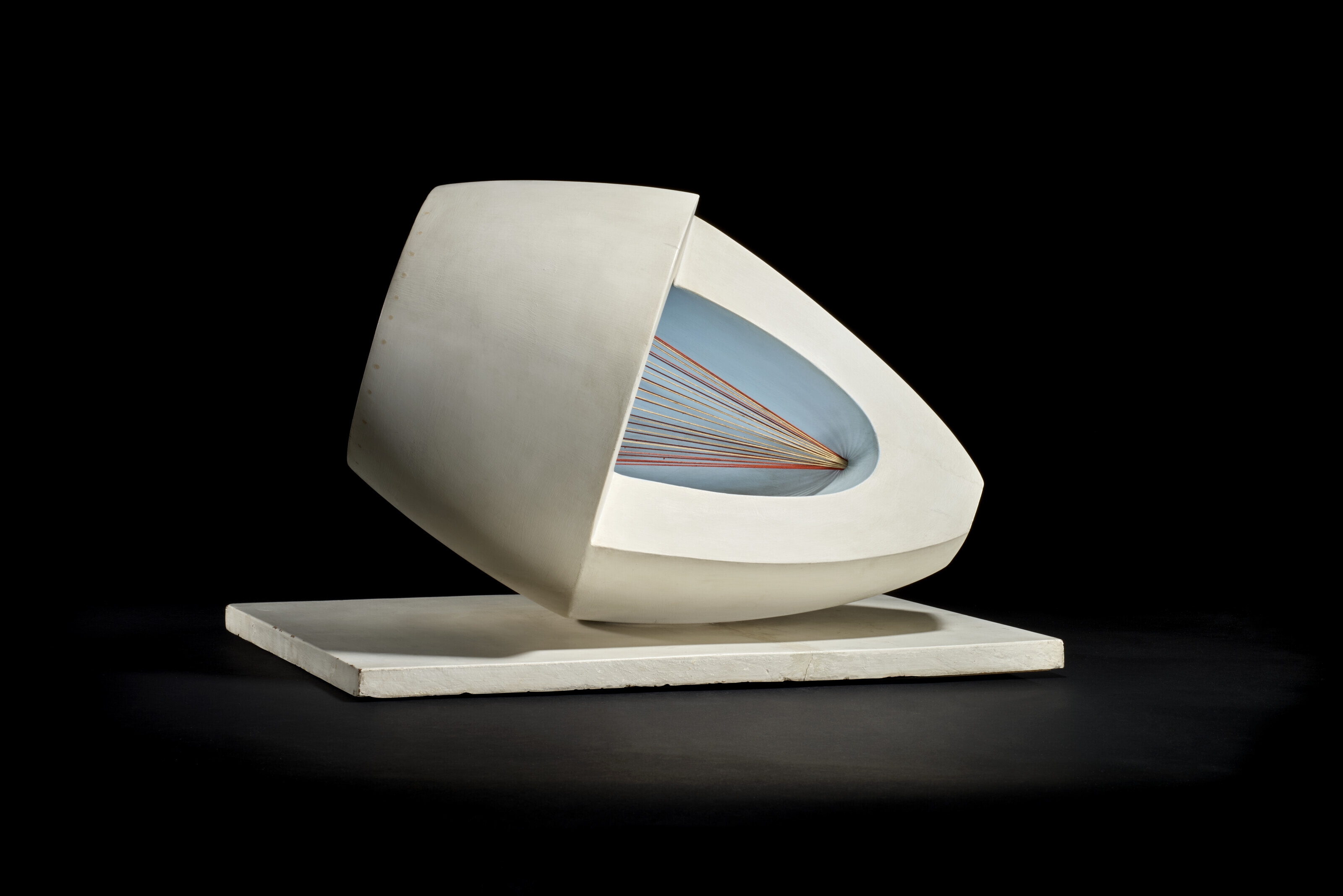 Barbara Hepworth | Sculpture with Colour (Oval Form) Pale Blue and Red ...