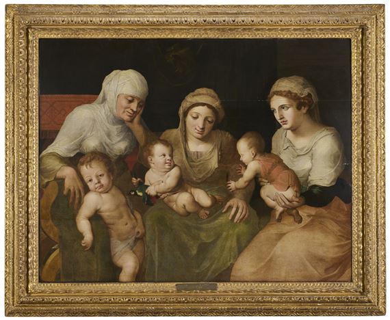 Frans Floris | Three women with their children (17th Century) | MutualArt
