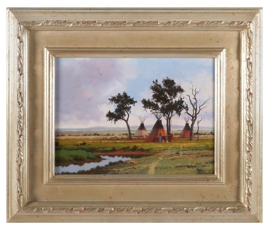 Alan R. Kruse | depicting Native American tepees (or tipis) alongside a ...