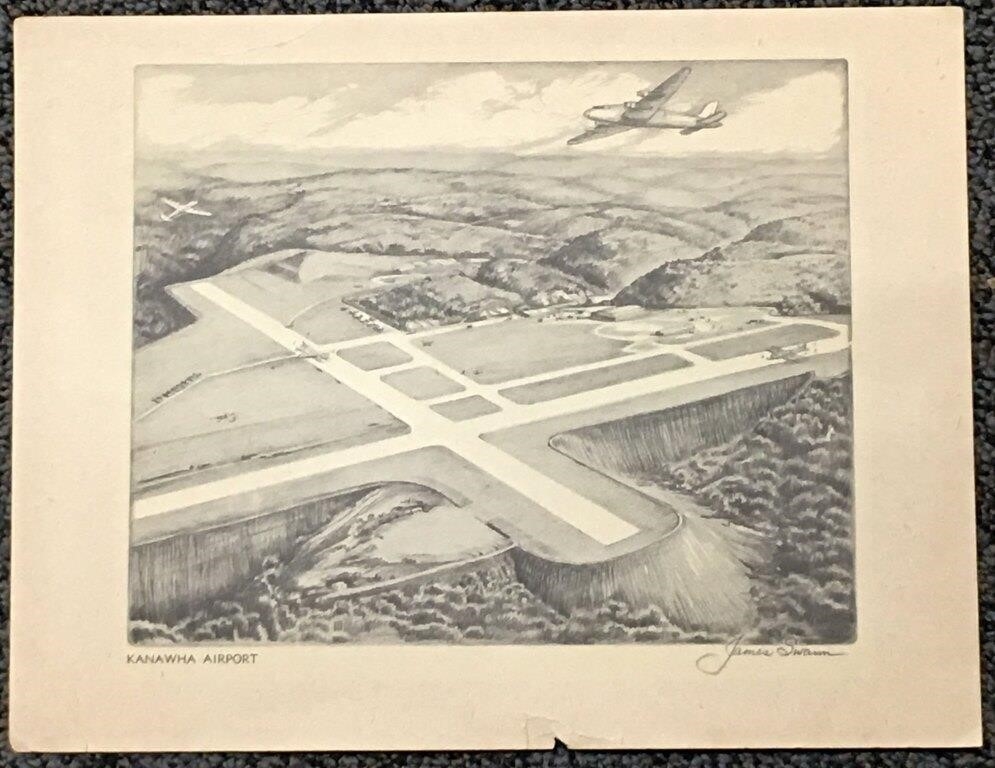 James Swann | James Swann Engraving, Kanawha Airport | MutualArt