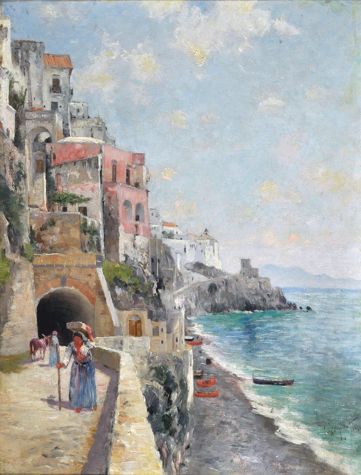 Pietro Scoppetta | RITRATTO DI DONNA CON VENTAGLIO (1904) | MutualArt