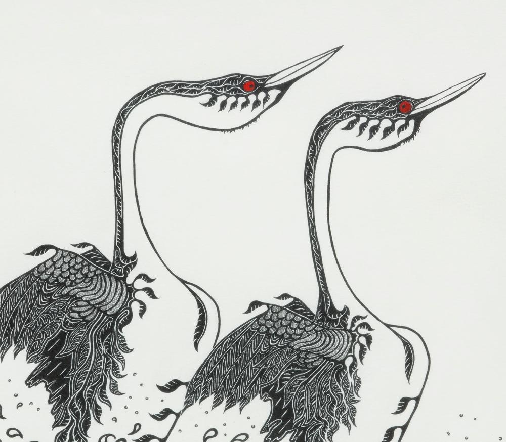 Daniel E. Sali | Western Grebes Rushing (1987) | MutualArt