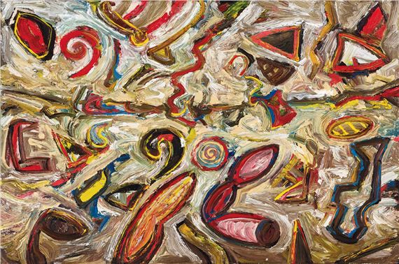 Peter Booth | PAINTING (DEVIL AND LAUGHING MAN) 1981 | MutualArt