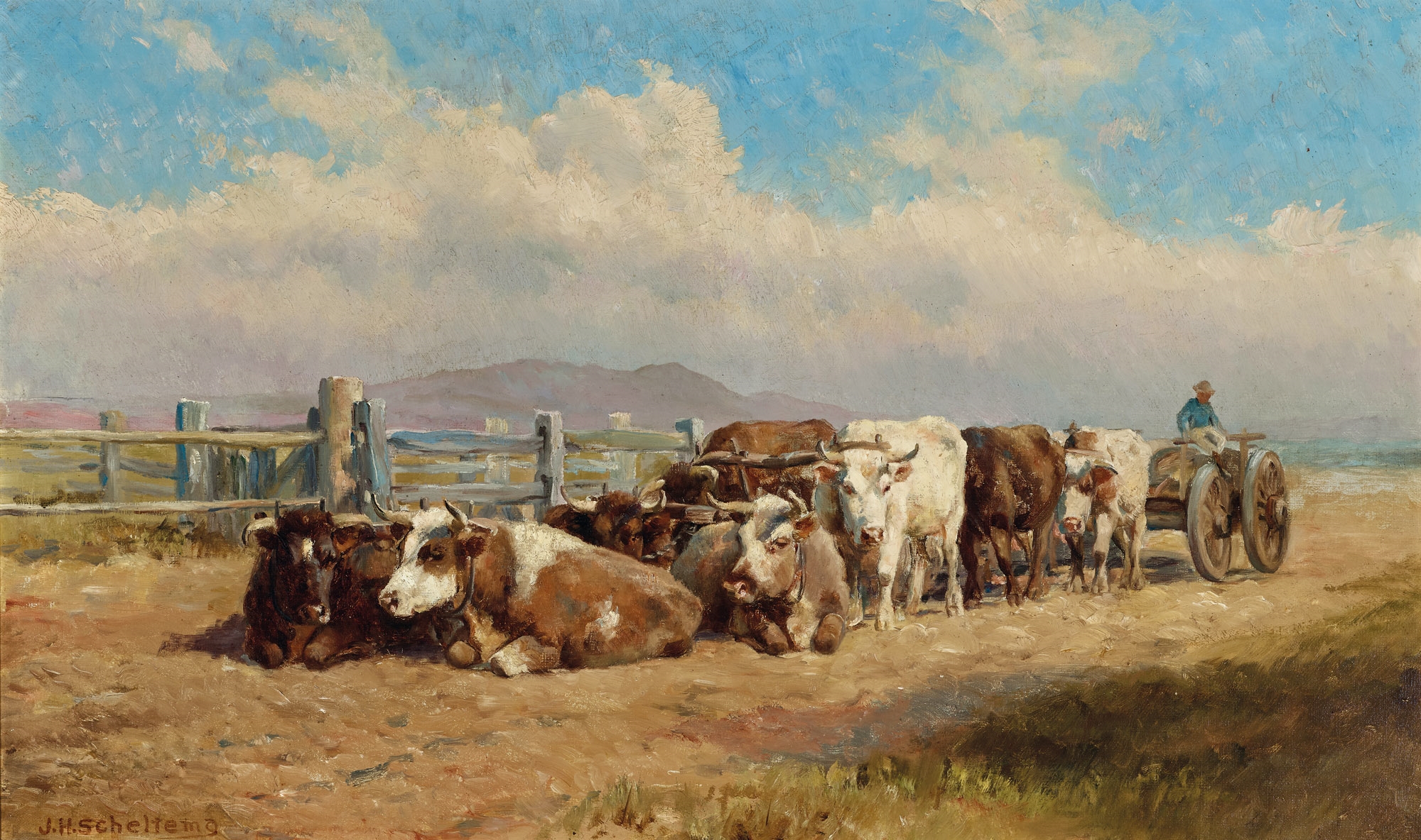 Jan Hendrik Scheltema | Grazing Cows | MutualArt