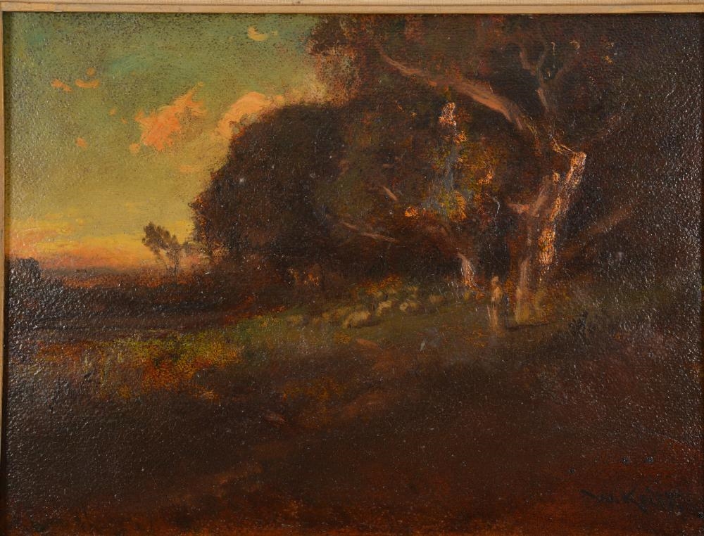 William Keith | A landscape with figures | MutualArt