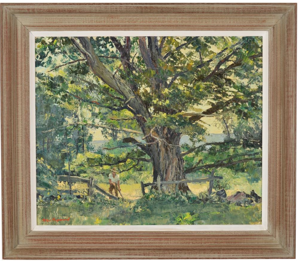 Peter Hayward | Country landscape with figure by tree (20th Century ...