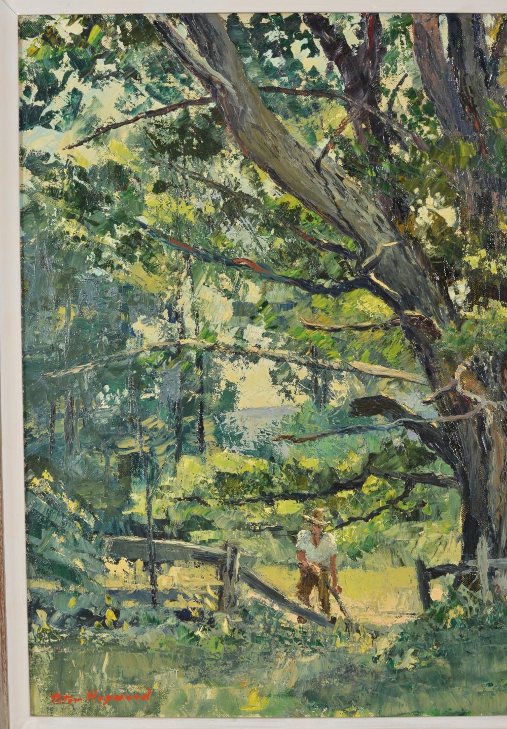 Peter Hayward | Country landscape with figure by tree (20th Century ...