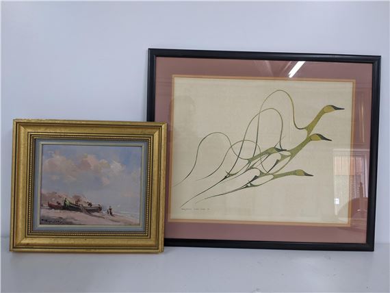 Benjamin Chee Chee | Framed lithograph print (1974) | MutualArt