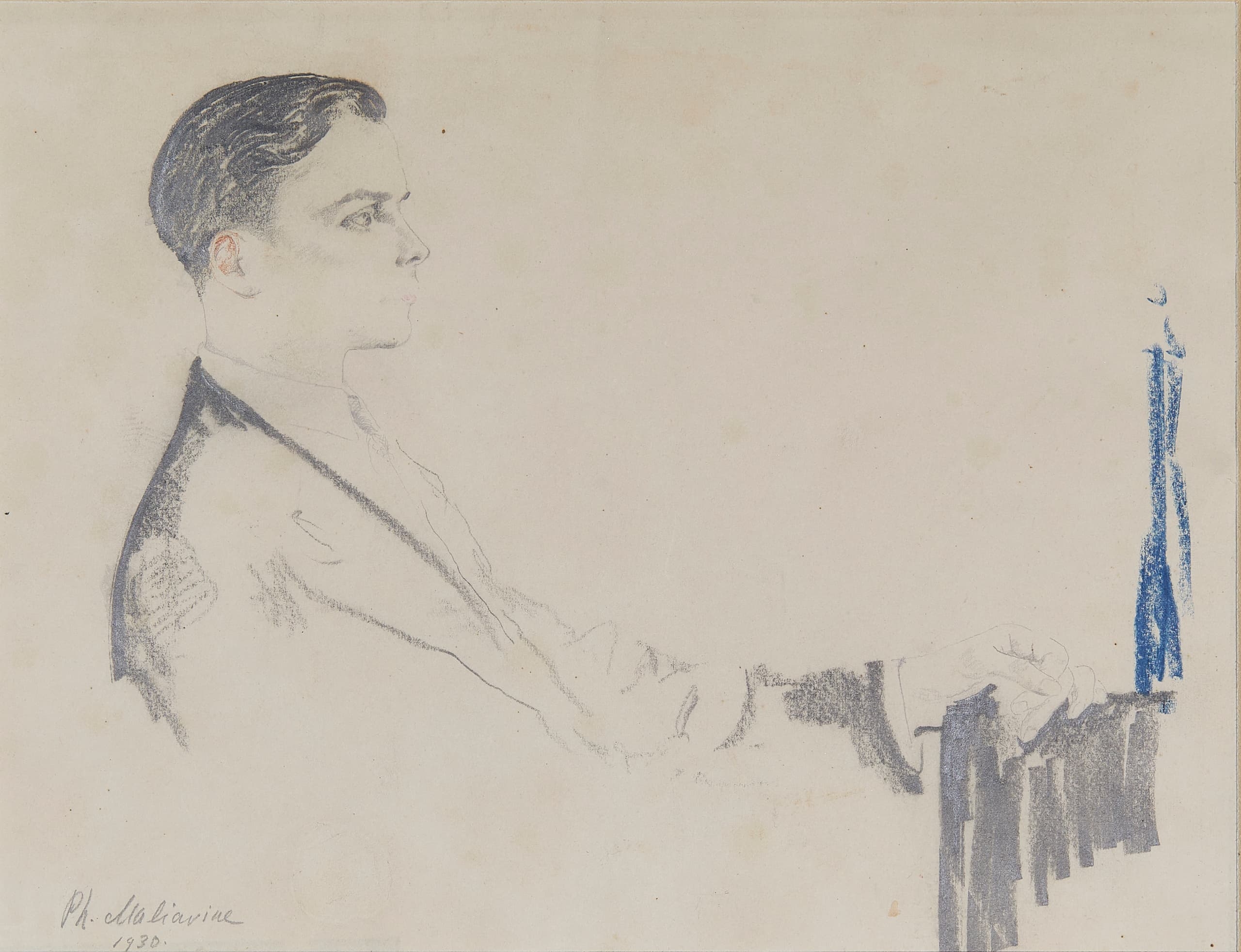 Filipp Malyavin Maljavin | Portrait of Vaslav Nijinsky (1930) | MutualArt