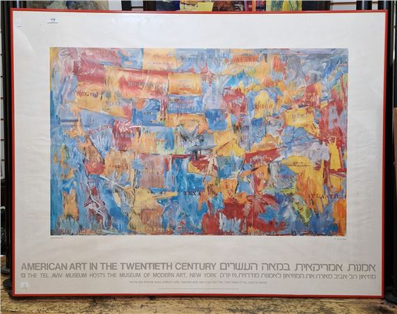 Jasper Johns | Jasper Johns Exhibition poster map 1961, from the ...
