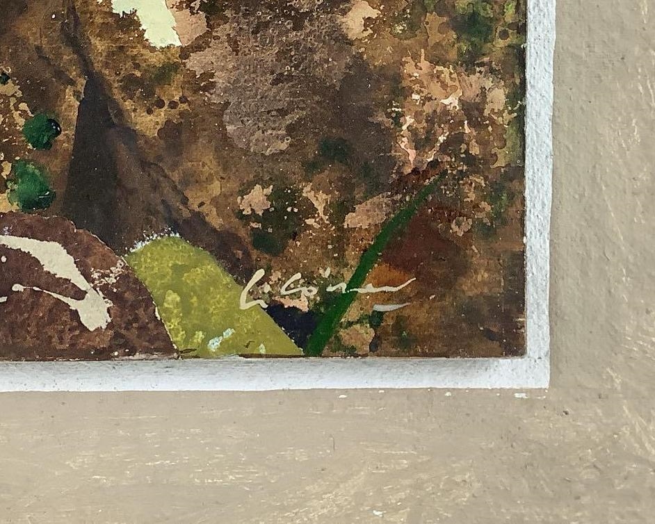 Charles Toucey Coiner | Modernist landscape with painted mat | MutualArt