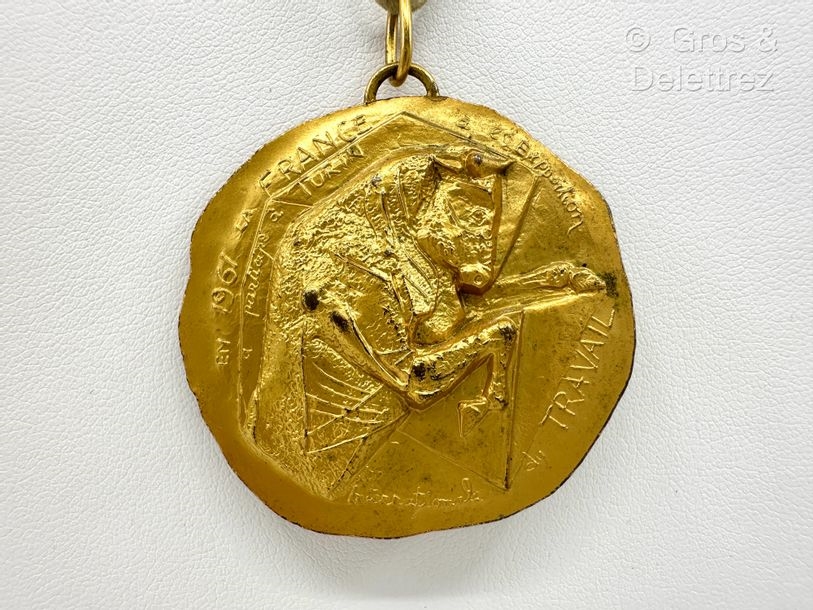 Henri-Georges Adam | Double-sided medal pendant En 1961 La France ...