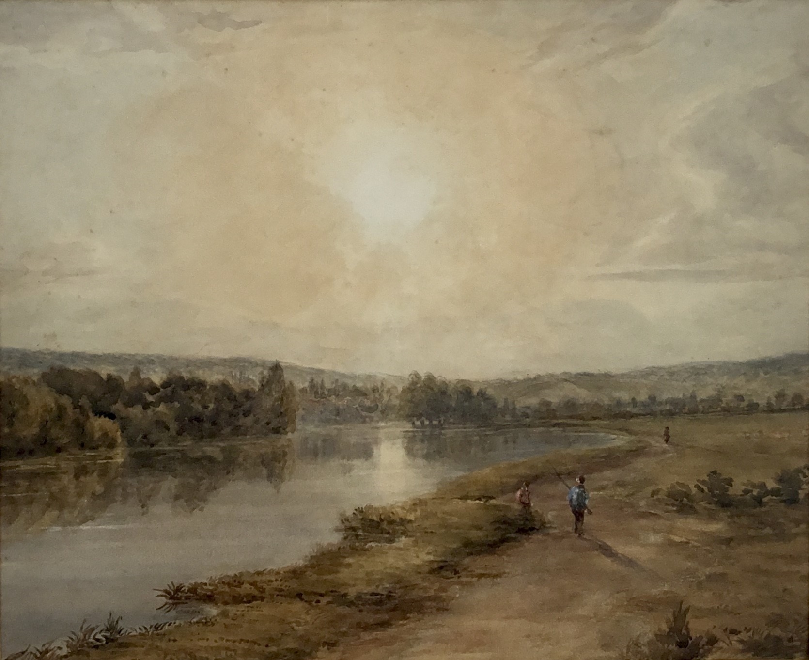 Albert Goodwin | A view of Durham Cathedral with two figures in the ...