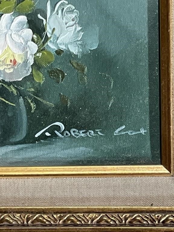 Robert Bruce Cox | G) Robert Cox Floral Oil Painting on Canvas 15 ...