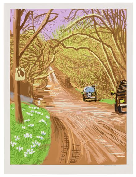 David Hockney | Kilham with Church (2008) | MutualArt