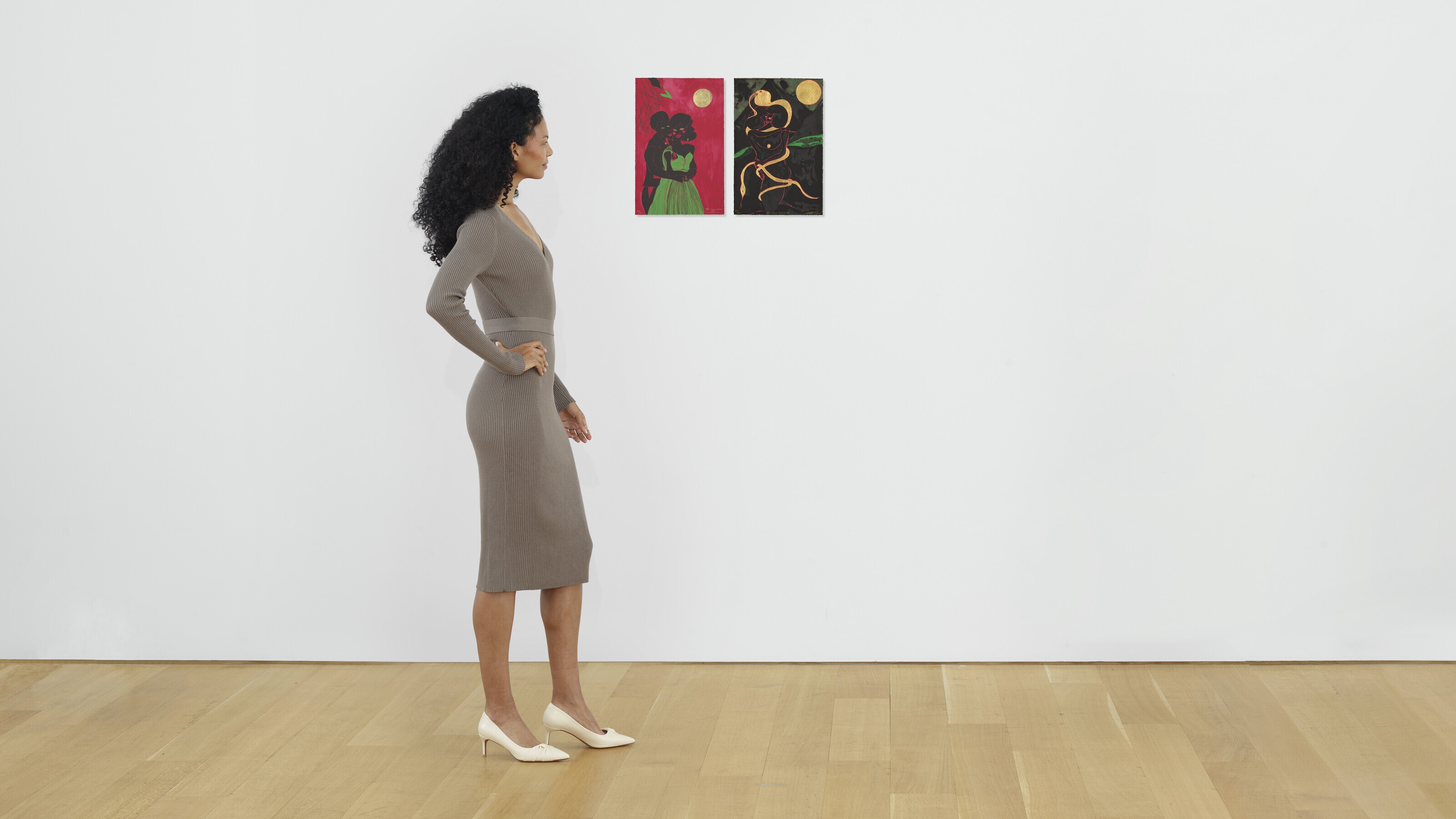 Chris Ofili | Afro Lunar Lovers I and II (2003) | MutualArt