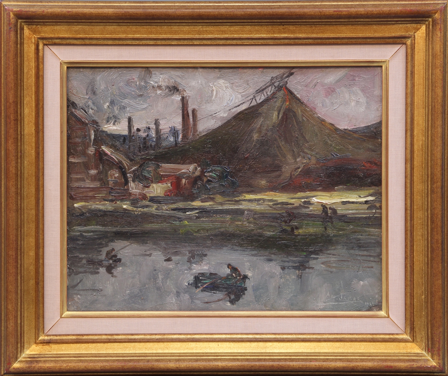 Armand Jamar | La pèche face aux charbonnages (1932) | MutualArt