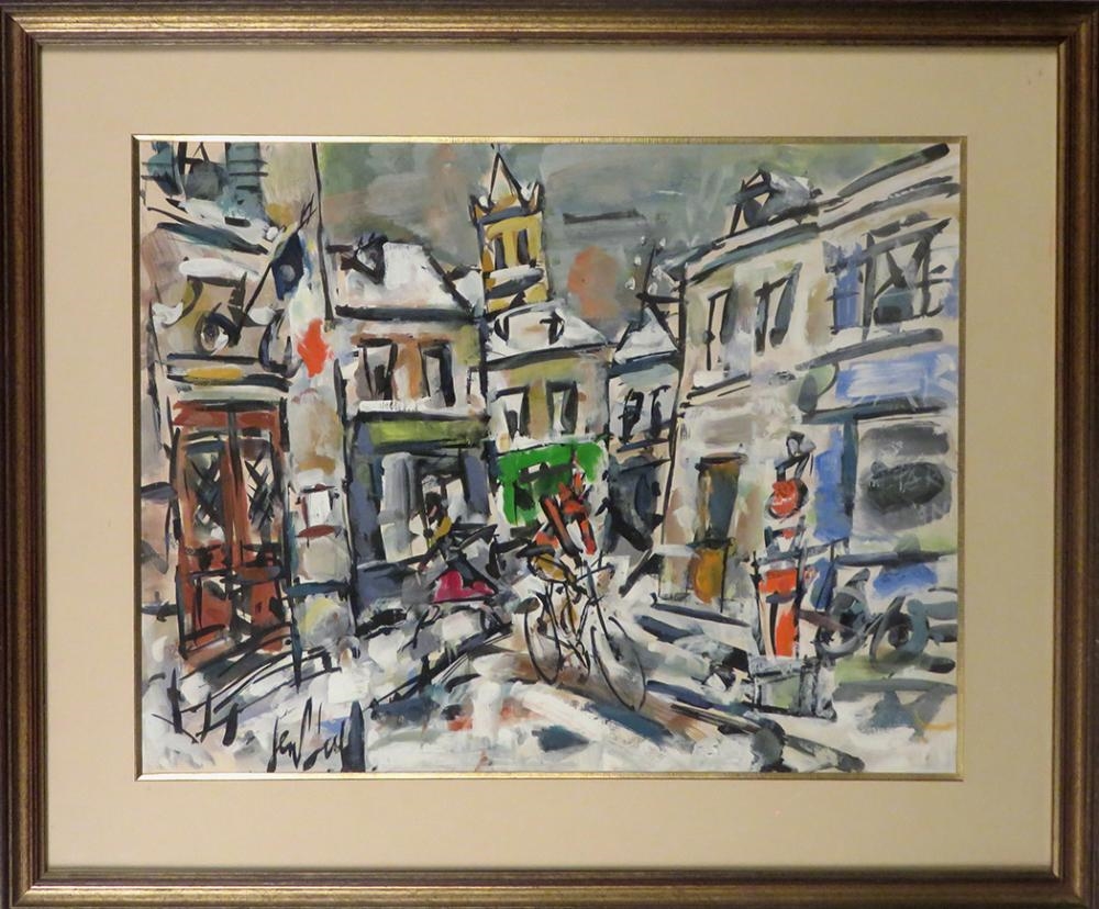 Gen Paul | Gen Paul 1895-1975 (French) Street view with figures gouache ...