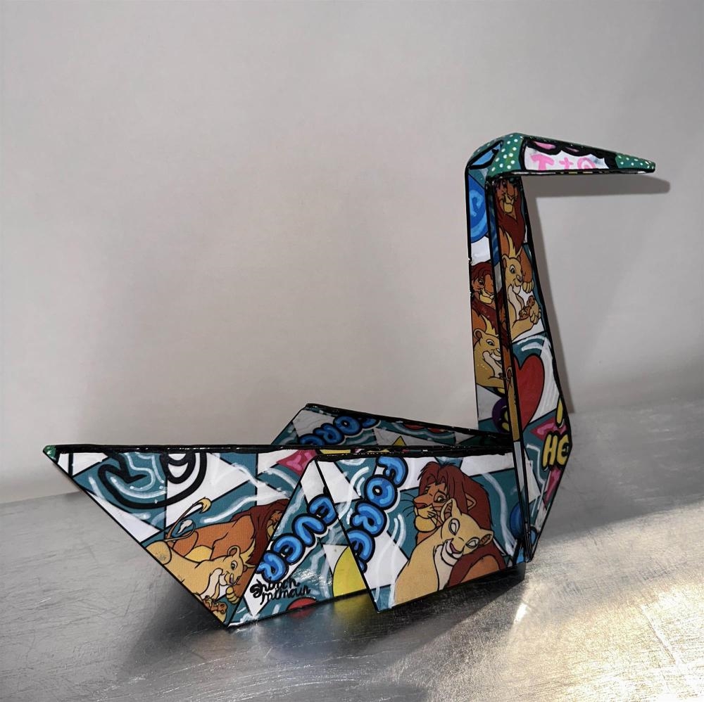Shimon Maimon | The lion king swan origami | MutualArt