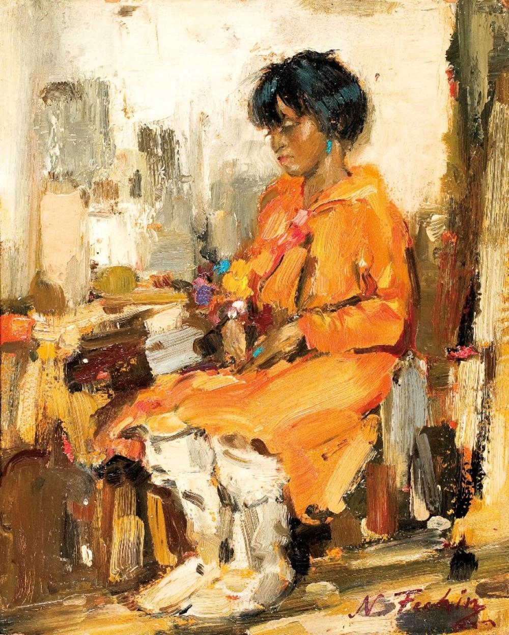 Nicolai Fechin | PORTRAIT OF ROSALIND RUSSELL | MutualArt