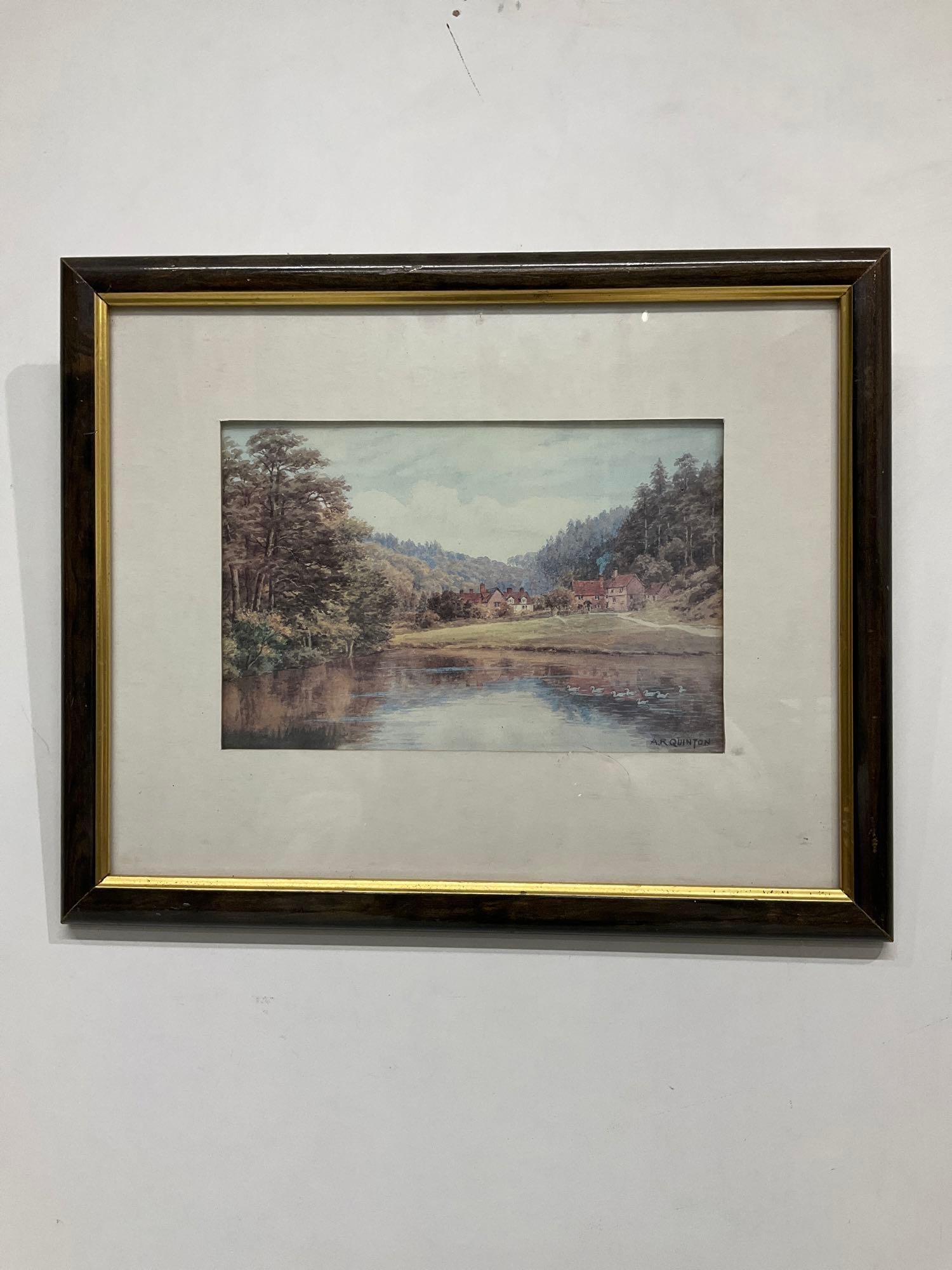 Alfred Robert Quinton | riverscape depicting Leith Hill (20th Century ...