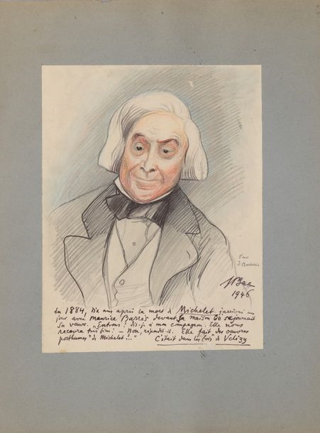 Ferdinand Bac | Caricature of the historian Jules Michelet (1798-1874 ...