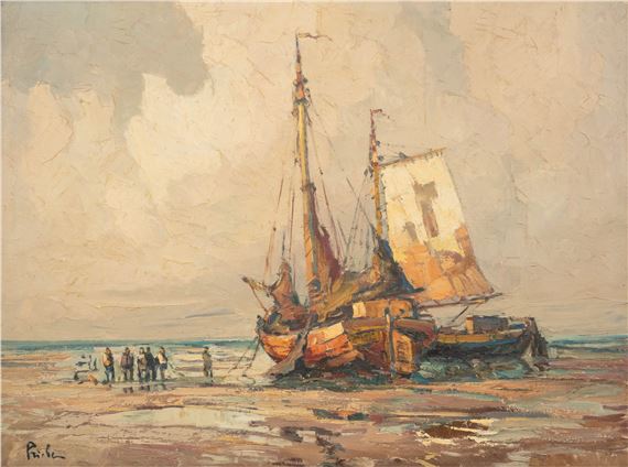 Rudolf Priebe | Przy brzegu | MutualArt