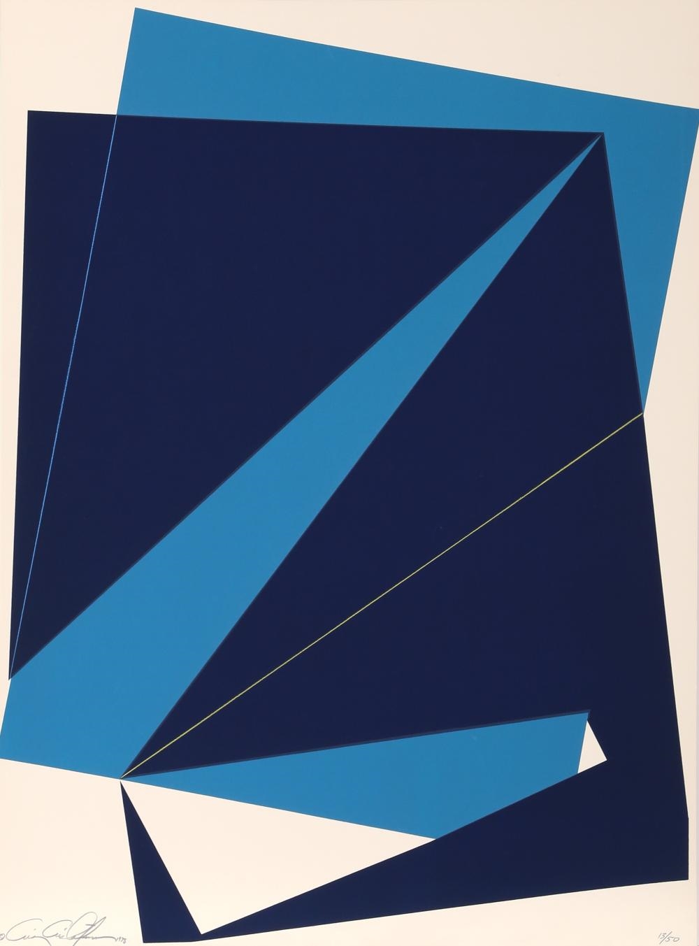 Cris Cristofaro | UNTITLED - NAVY AND BLUE RECTANGLES (1978) | MutualArt