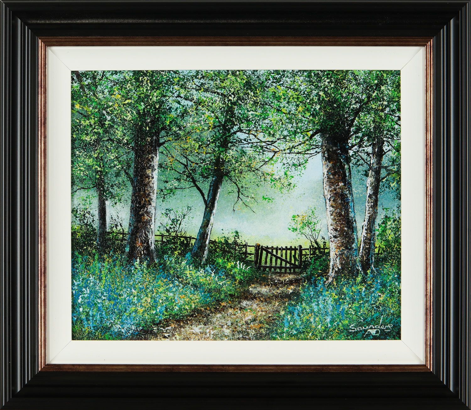 Andy Saunders | SPRING MORNING MIST & BLUEBELLS | MutualArt