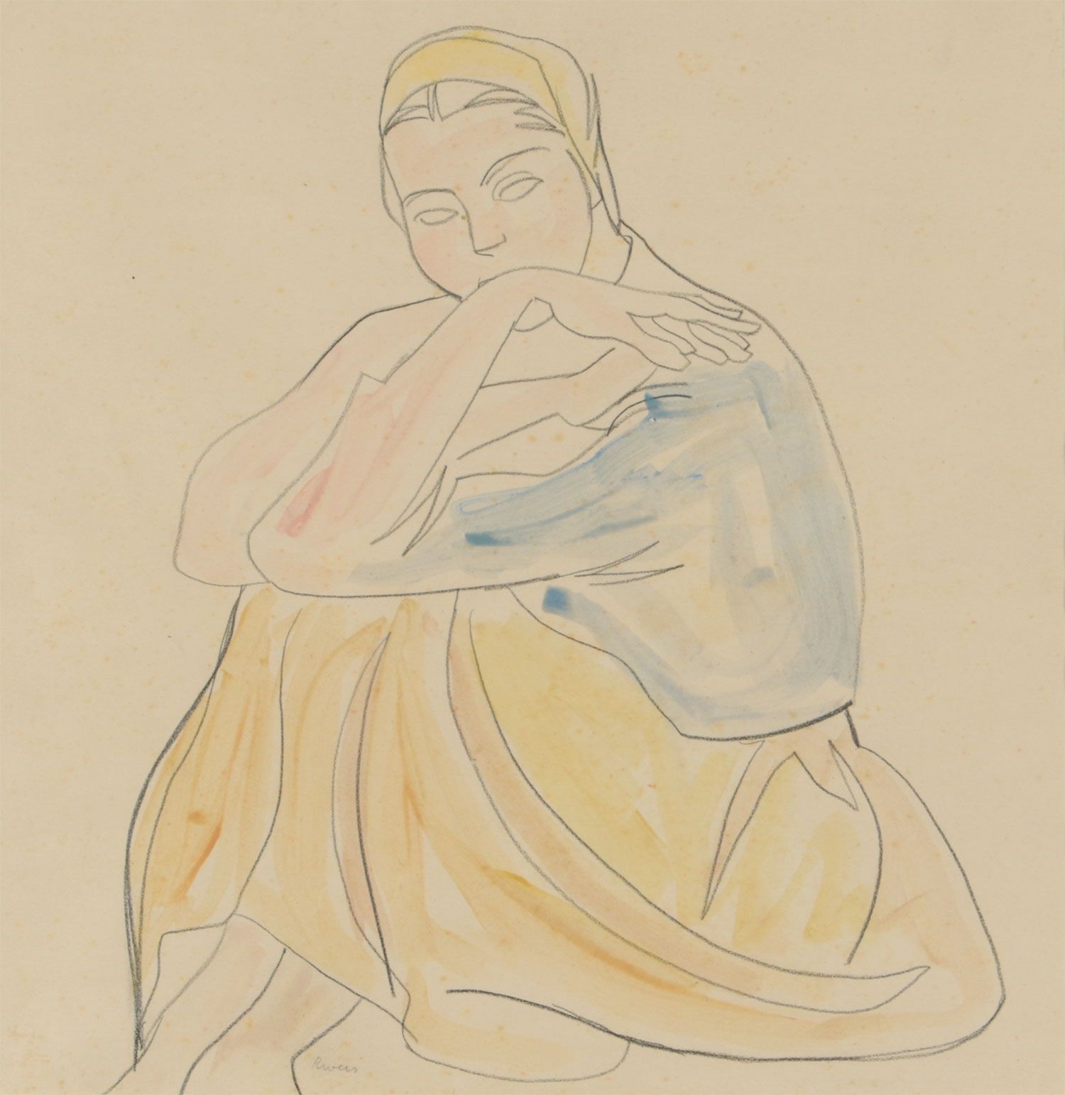 Elizabeth Rivers | STUDY OF A FEMALE SEATED | MutualArt