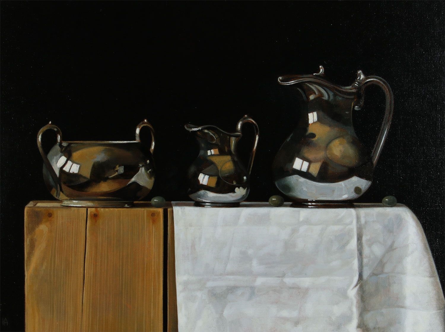Ian McAllister | STILL LIFE, SILVER TEA SERVICE | MutualArt