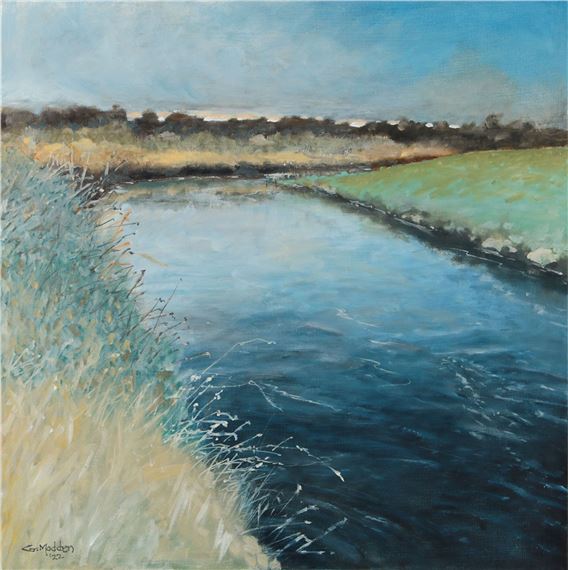 Gerard Madden | THE LAGAN IN FLOOD NEAR THE MAZE (2022) | MutualArt