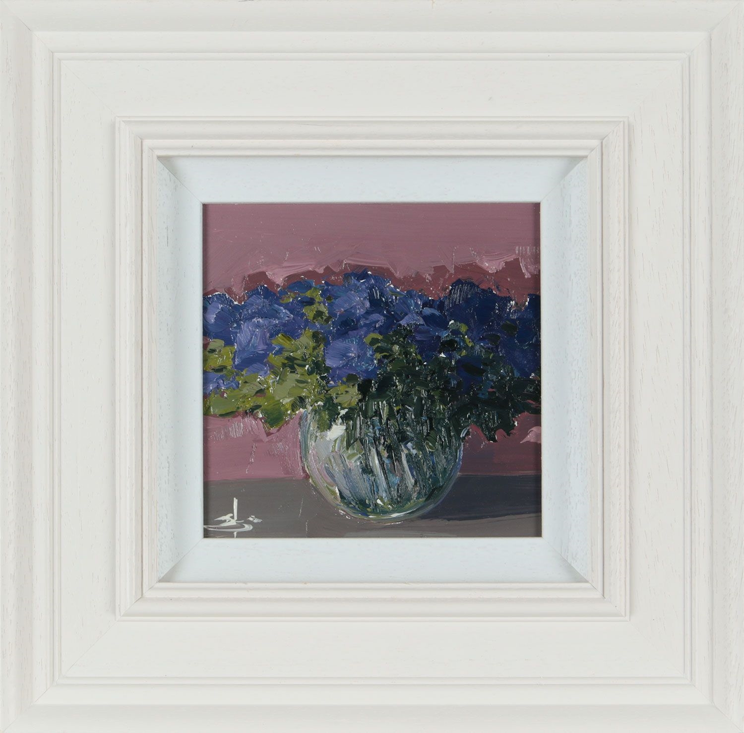 Vivek Mandalia | BLUE FLOWERS IN GLASS VASE | MutualArt